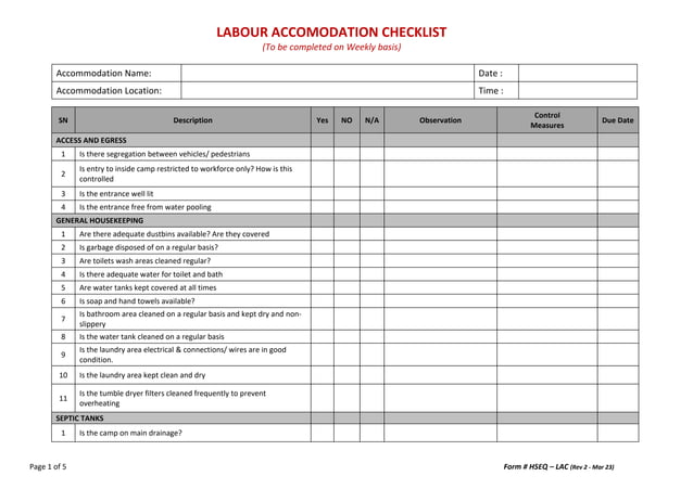 LABOR ACCOMMODATION CHECKLIST Form # HSEQ - LAC Rev 2.docx
