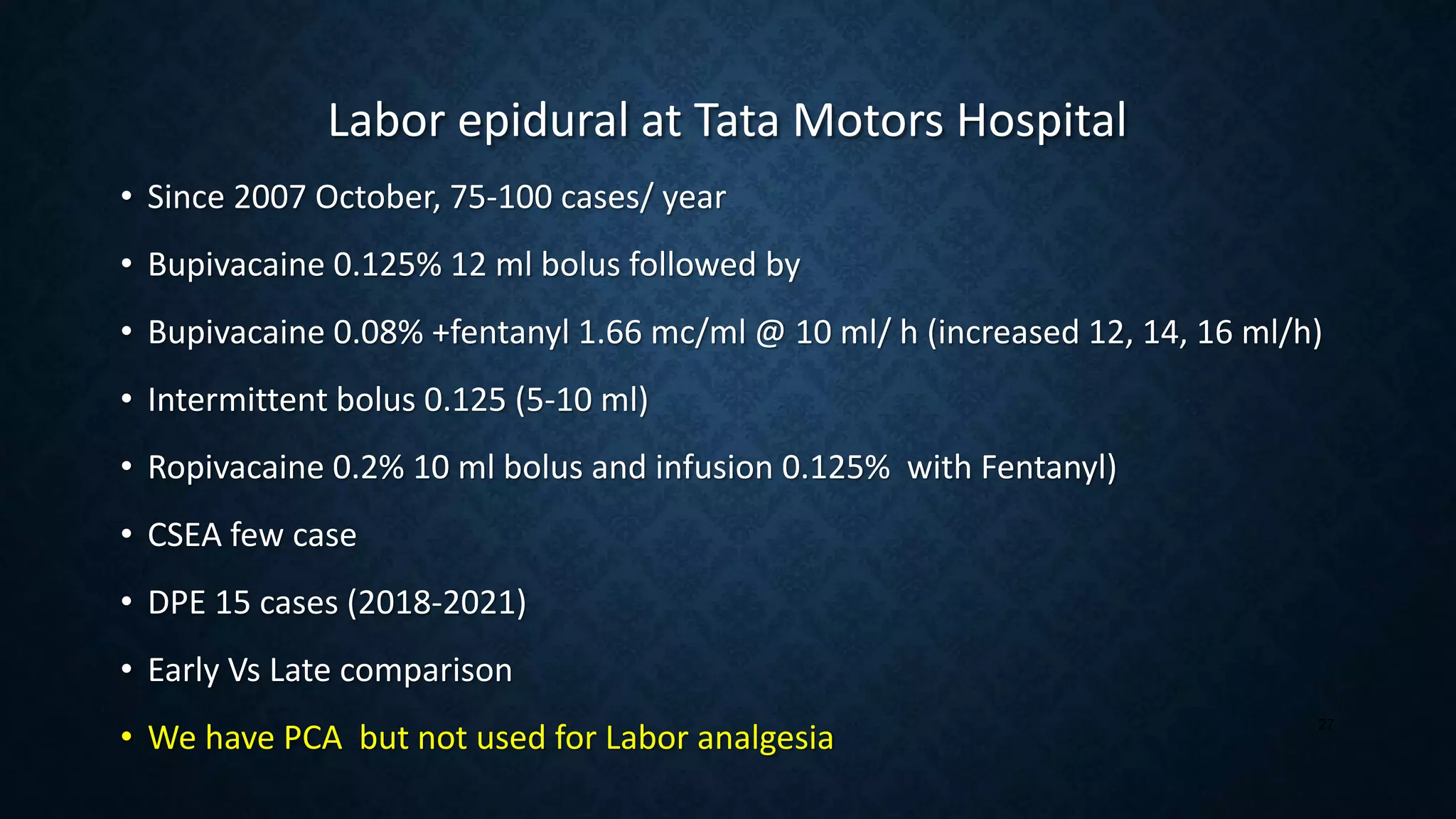 Labor analgesia what is new | PPTX