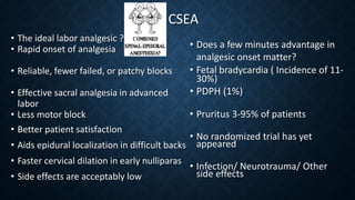 Labor analgesia what is new | PPTX