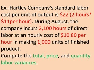 Labor and material variances | PPT