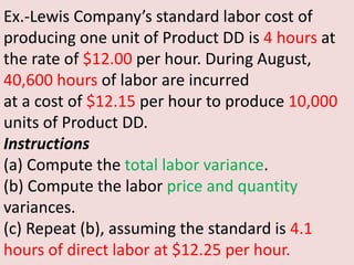 Labor and material variances | PPT
