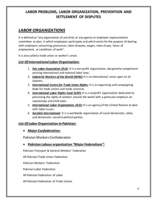 Labor Problems, Their Prevention and Settlement | DOCX