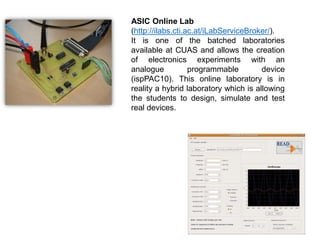 Laboratoare online ca parte a Internet of Things | PPTX