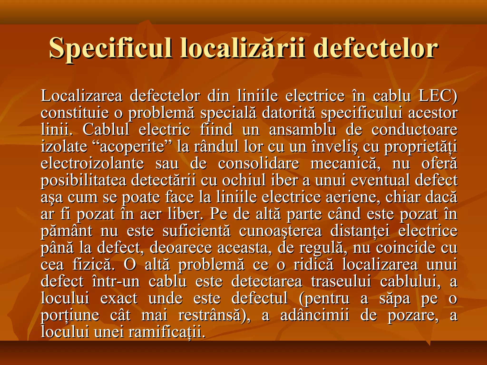 Laborator electrotehnic mobil pe cabluri | PPT