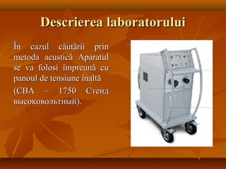 Laborator electrotehnic mobil pe cabluri | PPT