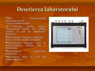 Laborator electrotehnic mobil pe cabluri | PPT