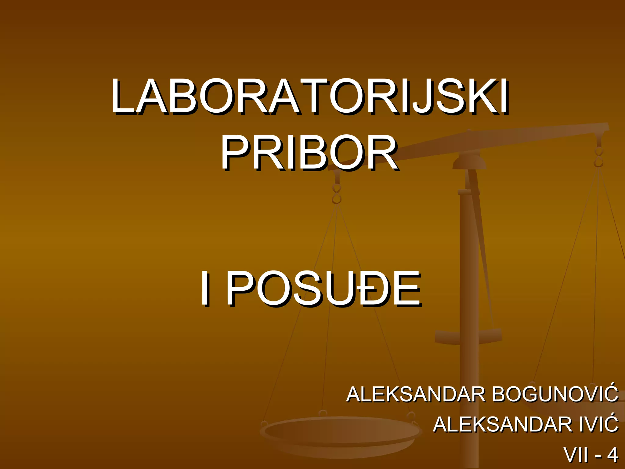 Laboratorijski pribor ivic, bogunovic. | PPT