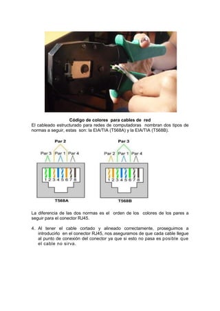 informe de Laboratorio como ponchar un cable utp | DOCX