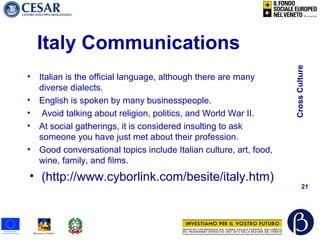 Laboratorio cross culture | PPT