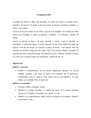 Laboratorio de charpy | DOCX