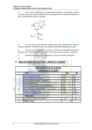 Manual de Laboratorio de Mecanica de Suelos | PDF