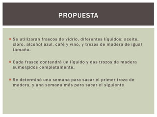 Laboratorio tec. de madera 1: Absorcion y higroscopicidad | PPTX