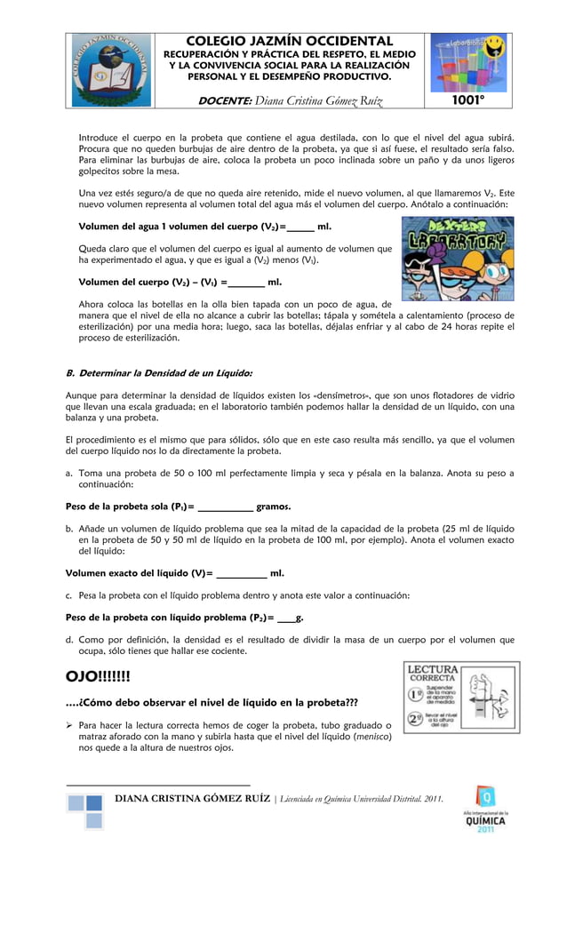 Laboratorio propiedades de la materia. | PDF | Physics | Science