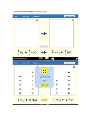 Laboratorio virtual de balanceo de ecuaciones | DOCX