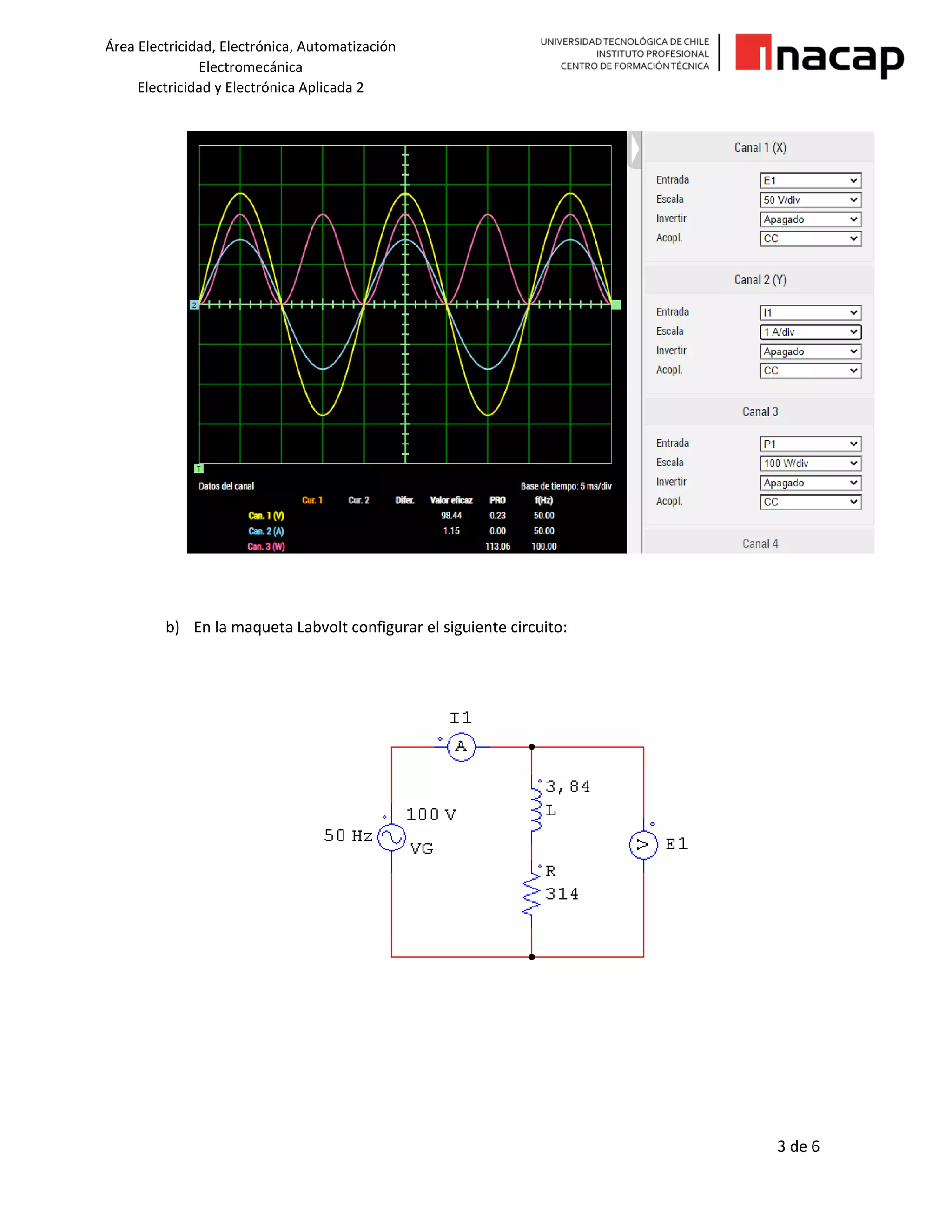Laboratorio virtual labvolt 1 carga rlc | PDF