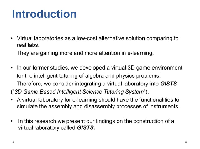 Integration of Virtual Labs into science e-learning. | PPTX | 3-D ...