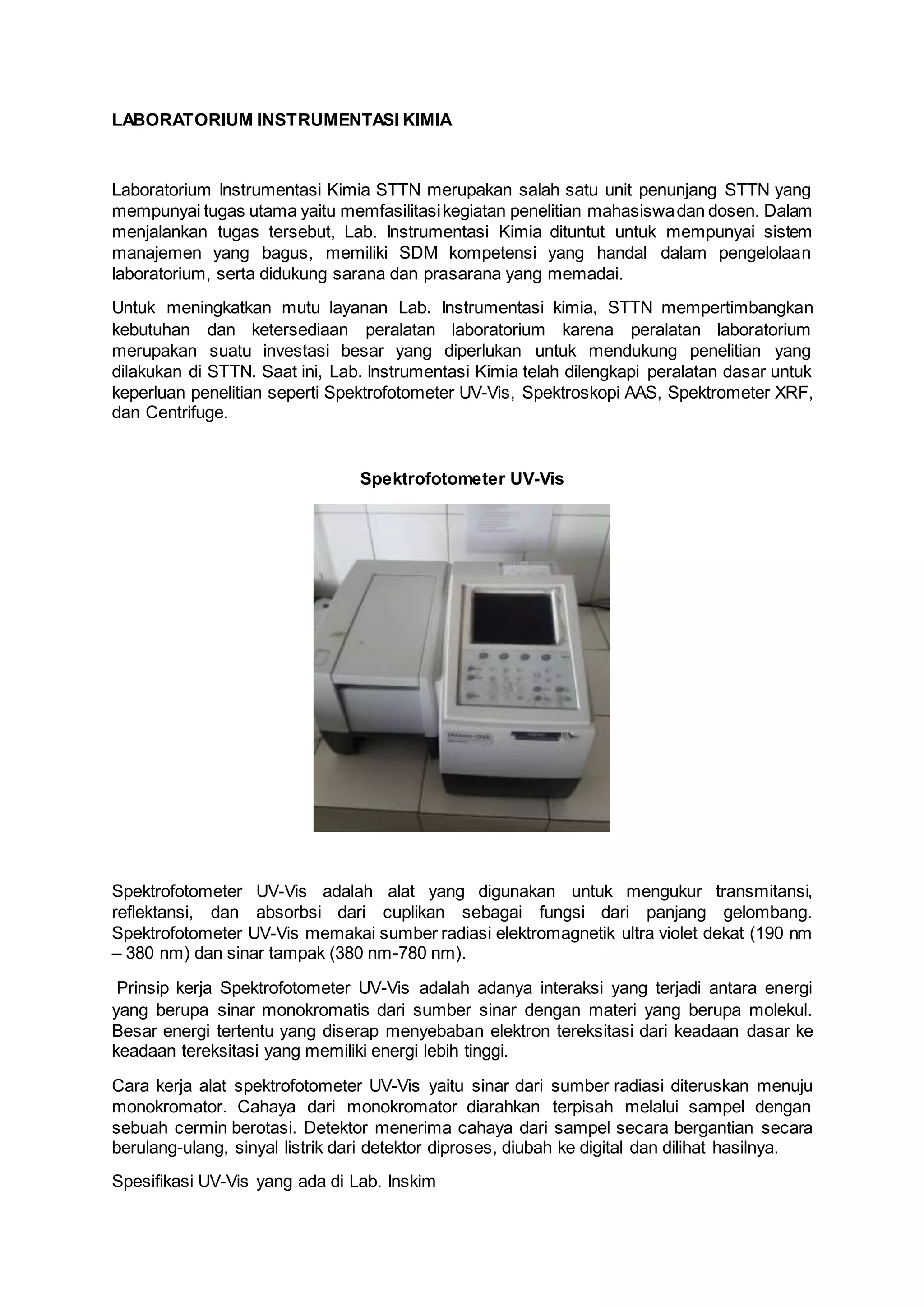 Laboratorium instrumentasi kimia(1) | DOCX