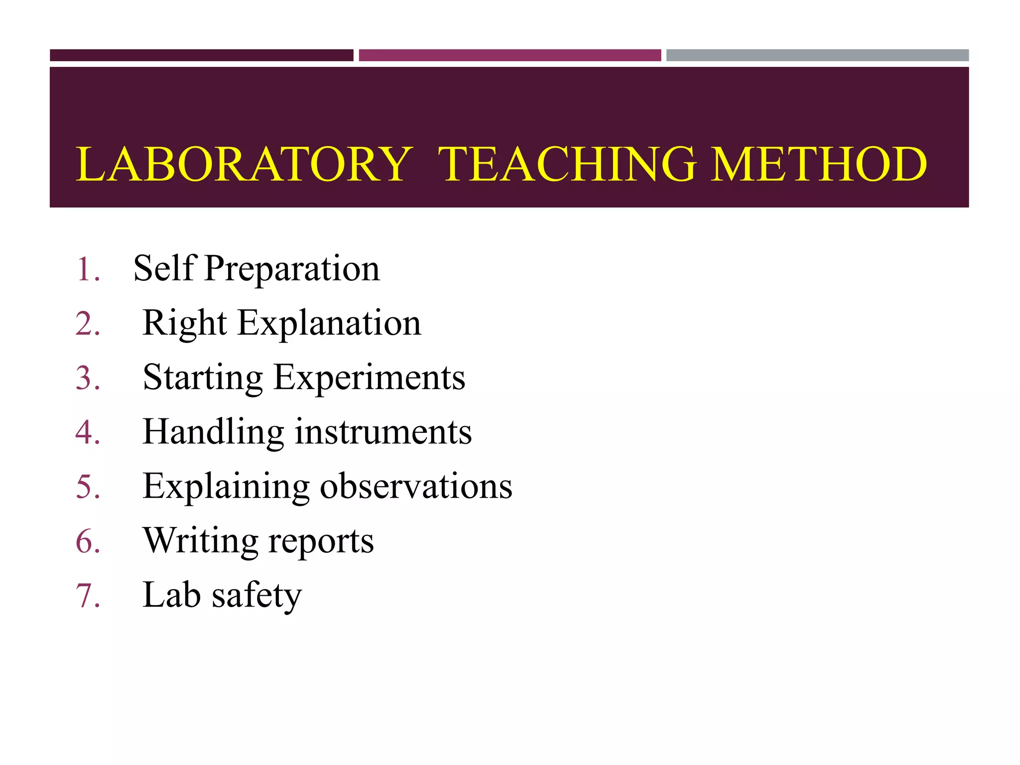 LABORATORY TEACHING METHOD | PPTX