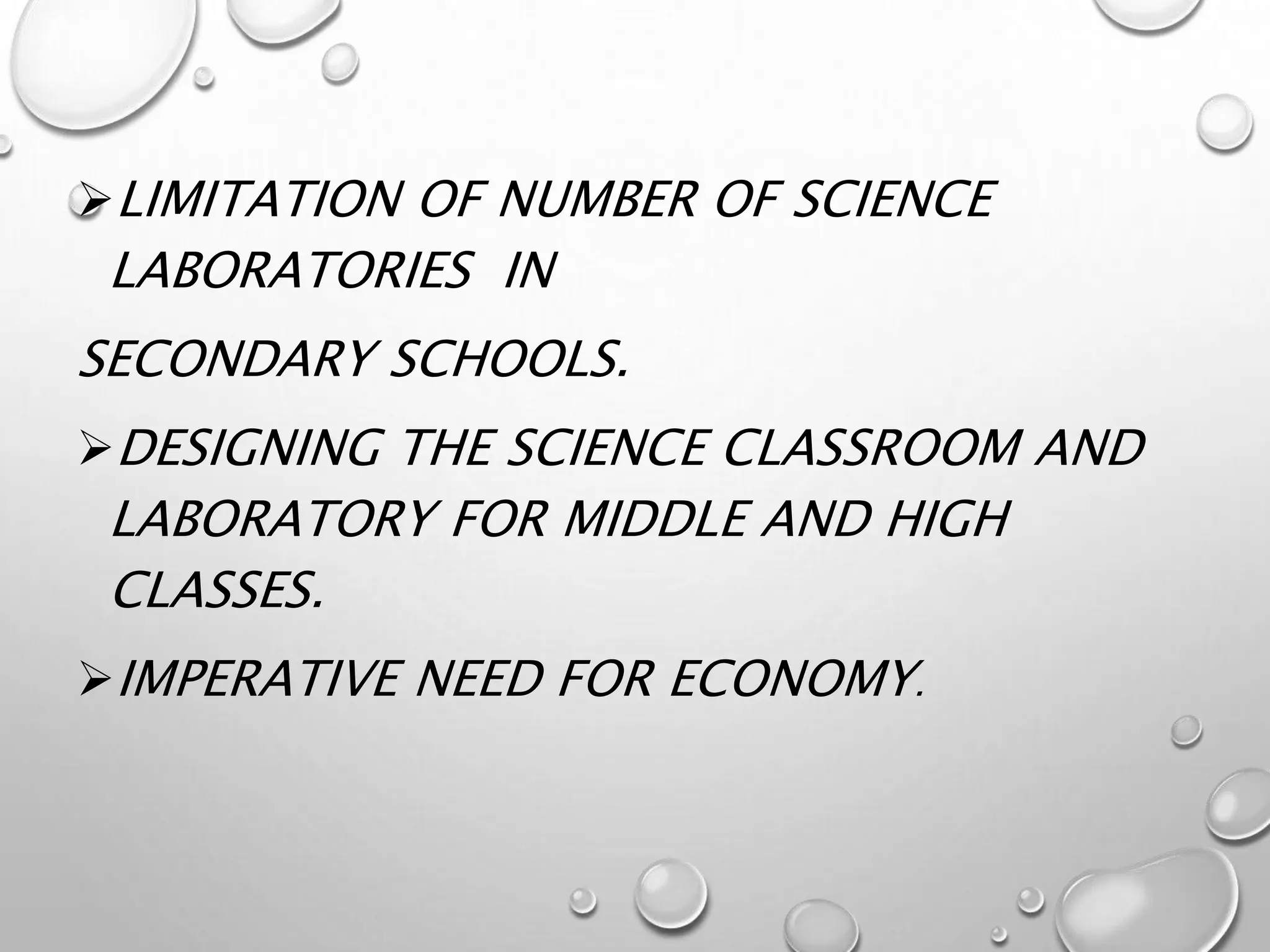 science laboratory and planning | PPTX