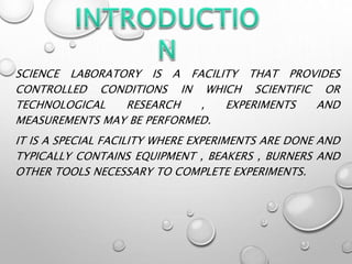 science laboratory and planning | PPTX