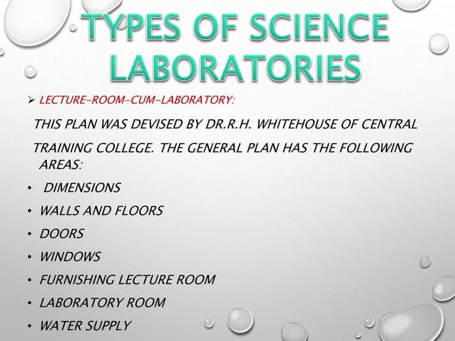 science laboratory and planning | PPTX