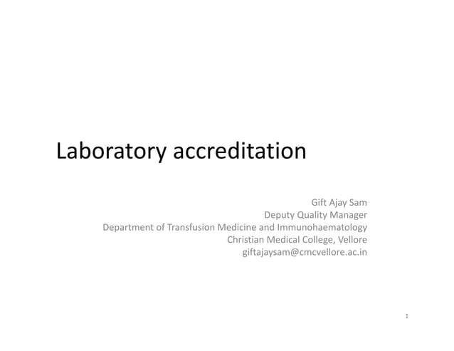 Laboratory accreditation | PDF | Medical Health