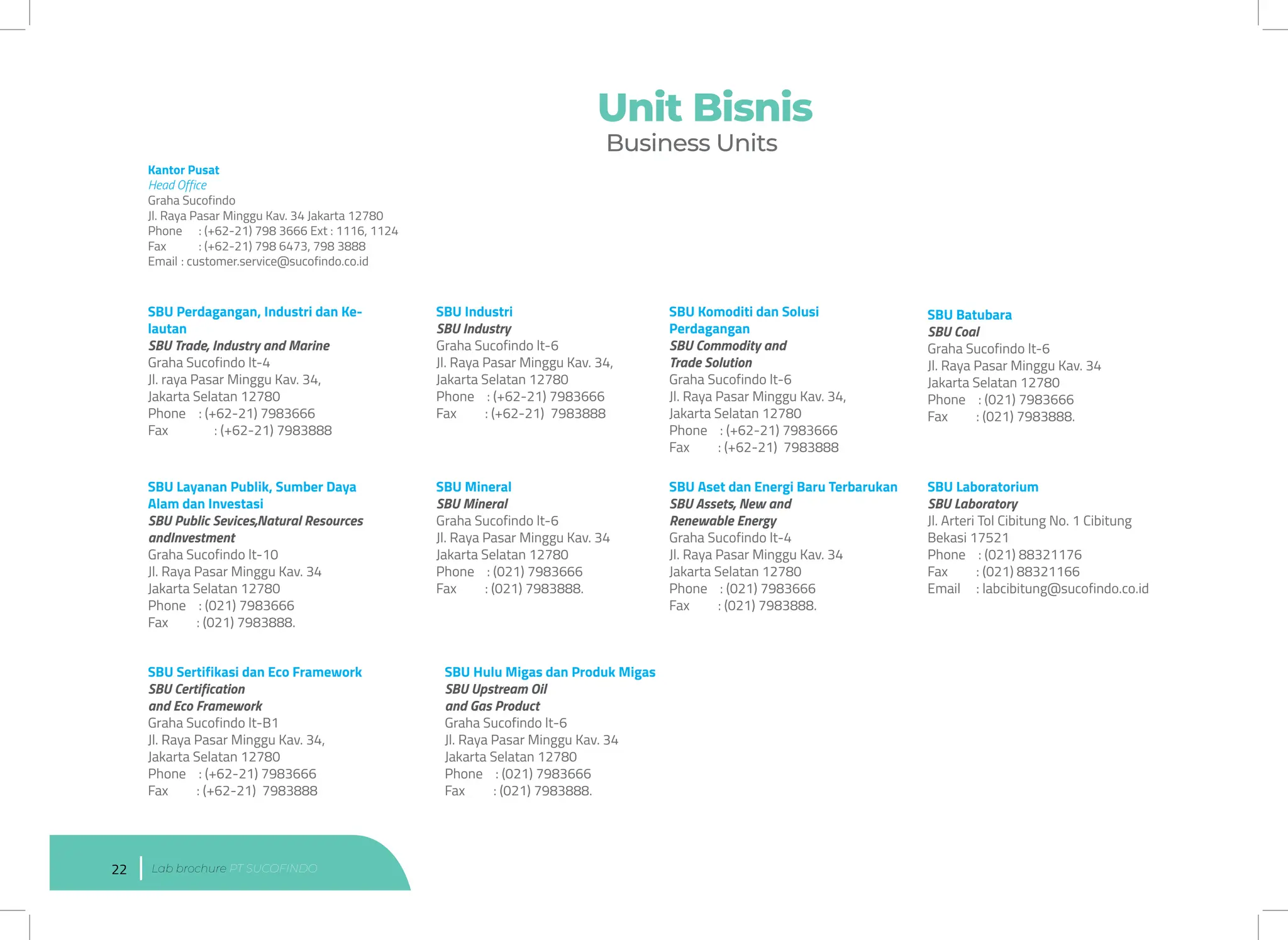 Laboratory-Brochure-SUCOFINDO.pdf HARGA PENAWARAN SUCOFINDO | PDF