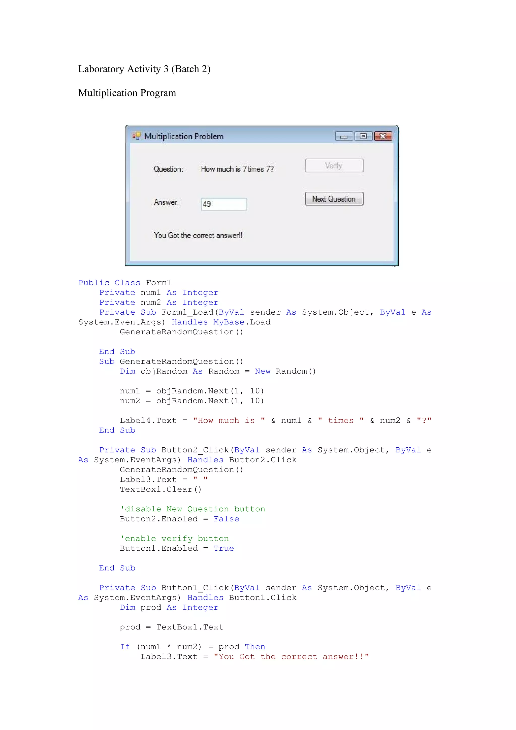 Laboratory activity 3 b2 | PDF
