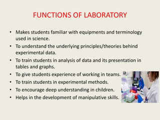 Laboratory and its functions | PPTX