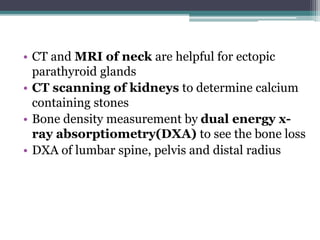 laboratory and radiological findings in hyperparathyroidism | PPTX