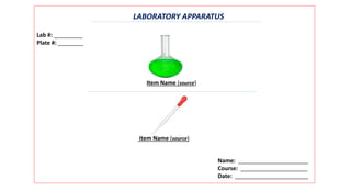 General Chemistry 101/102 Common Laboratory Apparatus | PPTX