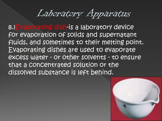 Laboratory apparatus for chemistery | PPTX