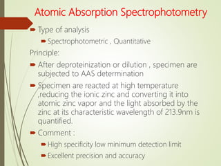 Laboratory assessment of zinc | PPTX