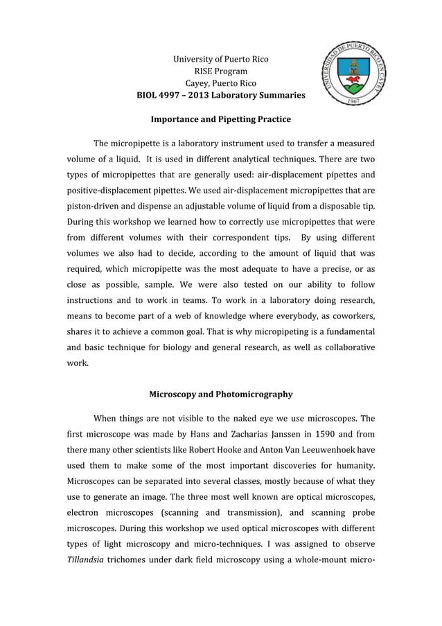 Laboratory assignments carla figueroa | DOCX | Biological Sciences | Science