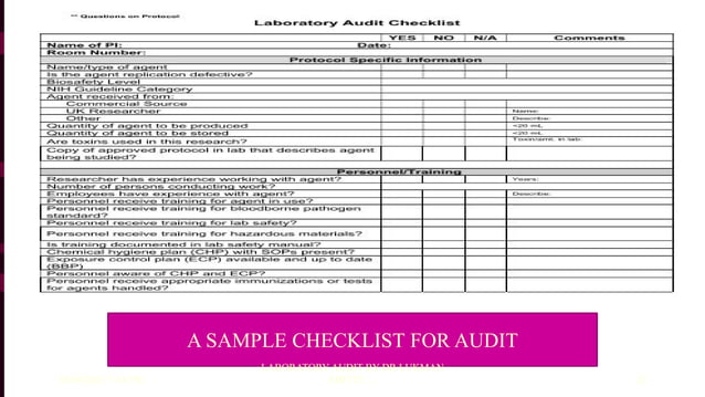 Laboratory audit ls | PDF