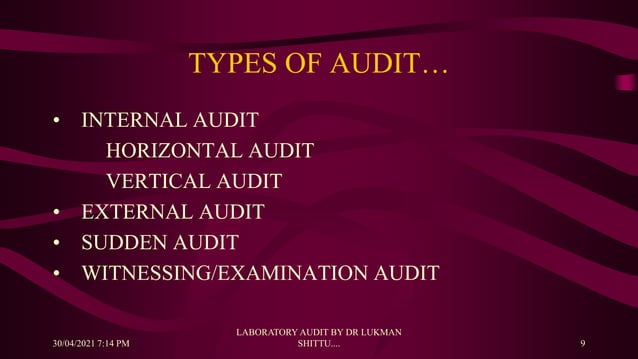 Laboratory audit ls | PDF