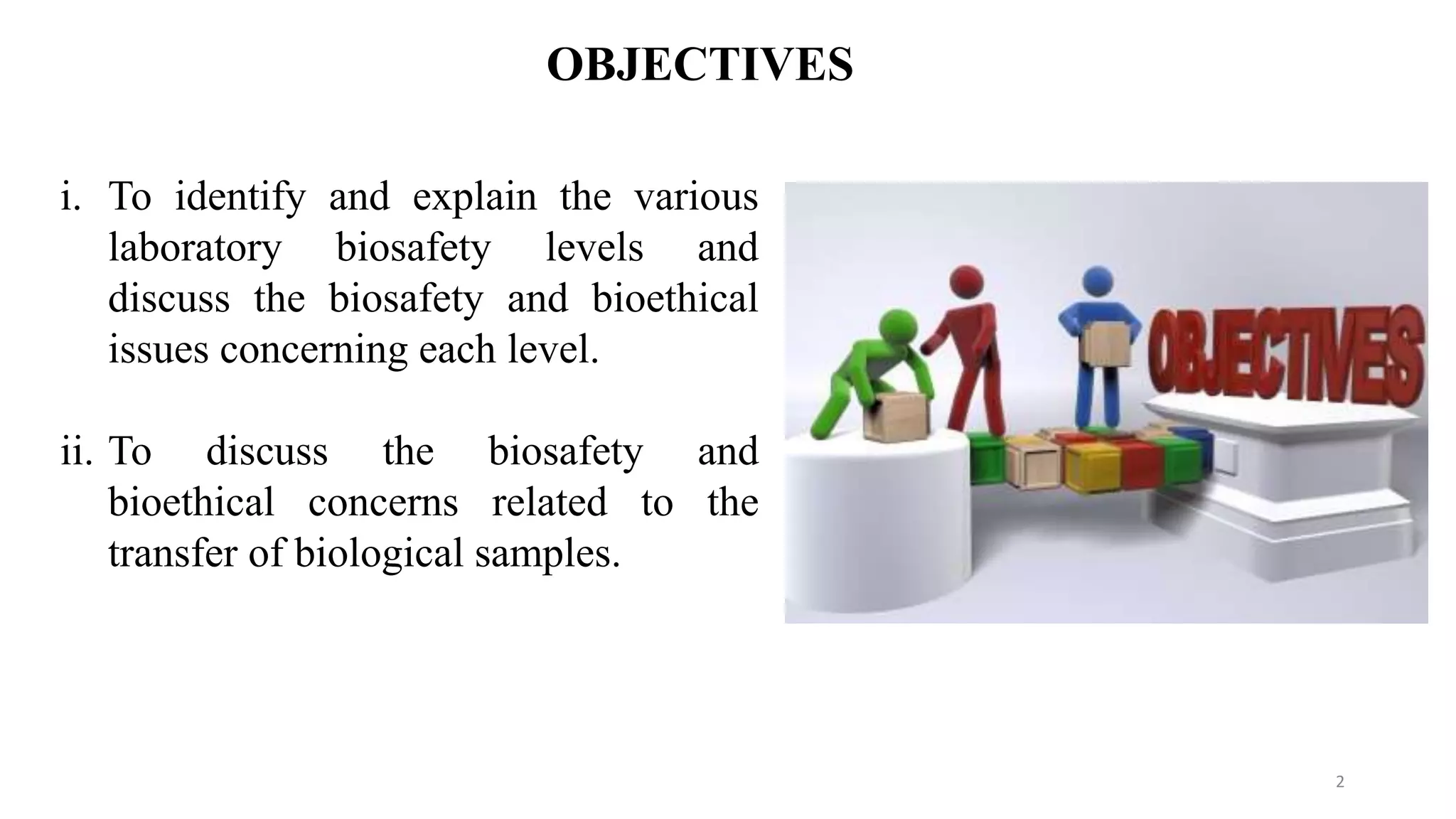 Laboratory biosafety levels and transfer of biological samples | PPTX