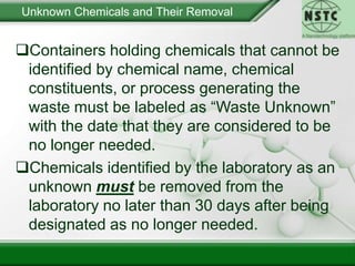 Laboratory chemical waste management practices | PPTX