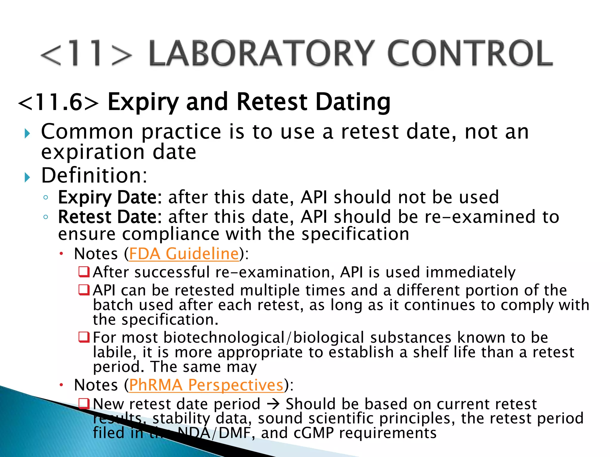 Laboratory control gmp api (q7 ich guide) | PPT