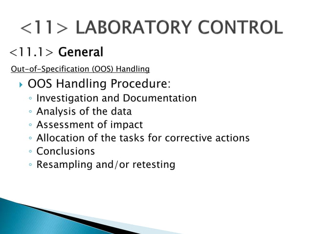 Laboratory control gmp api (q7 ich guide) | PPT