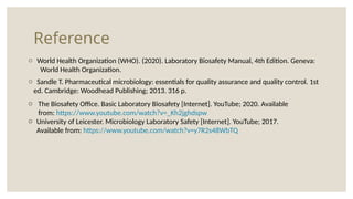 Laboratory design and safe microbiological practices | PPTX