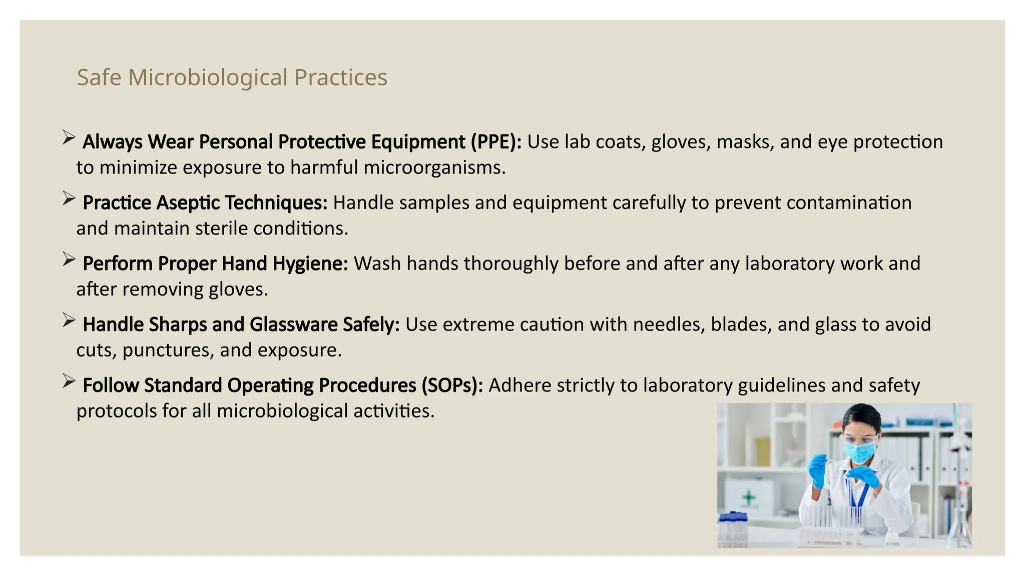 Laboratory design and safe microbiological practices | PPTX