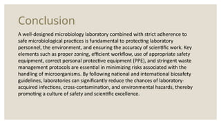Laboratory design and safe microbiological practices | PPTX