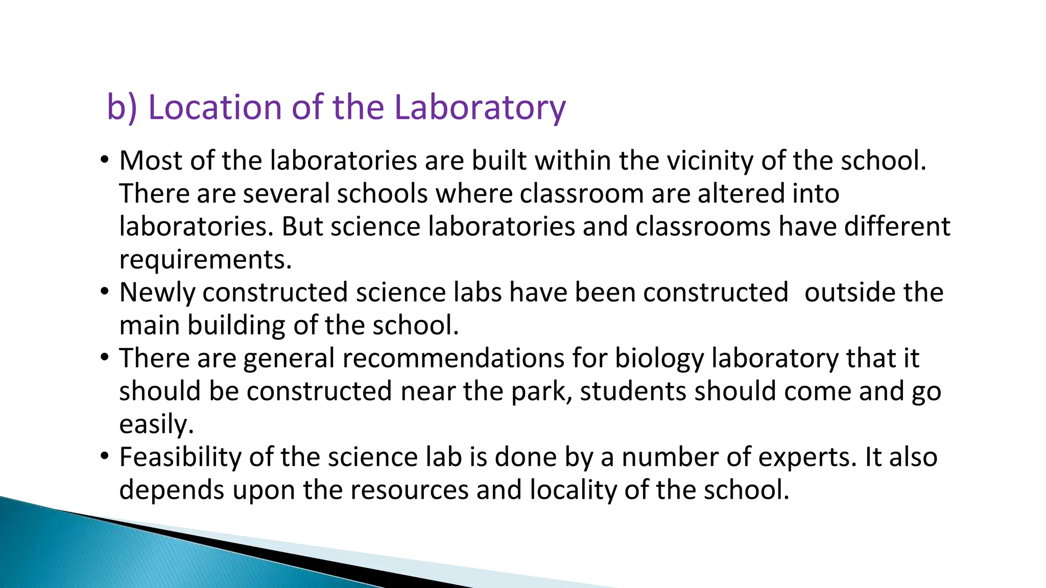 laboratory design and laboratory organization | PPTX