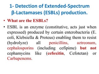 Laboratory detection of resistant bacteria | PPTX