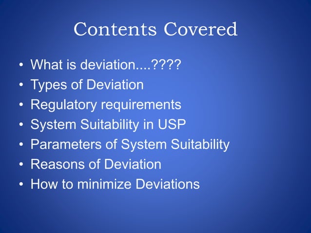 Laboratory Deviations | PPTX | Chemistry | Science