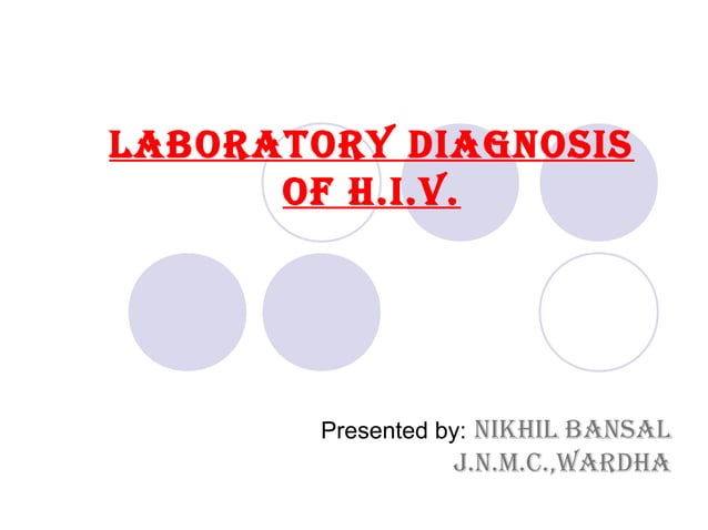 Laboratory diagnosis of HIV | PPT