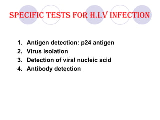 Laboratory diagnosis of HIV | PPT