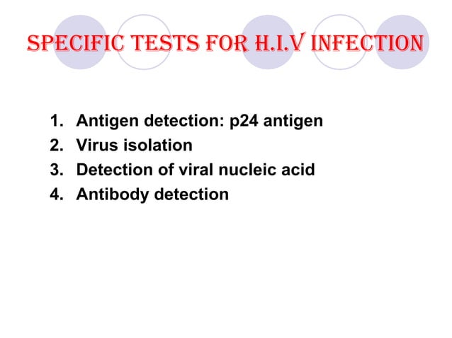 Laboratory diagnosis of HIV | PPT