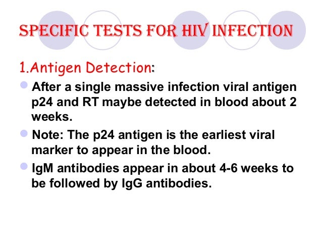 Laboratory diagnosis of HIV